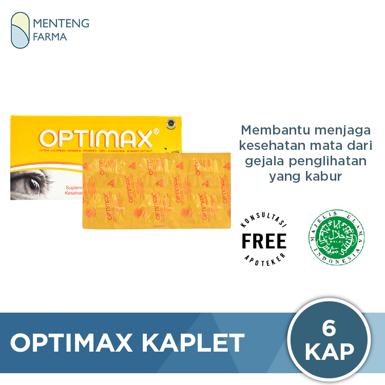 Optimax 6 Kaplet - Vitamin dan Suplemen Kesehatan Mata – Apotek