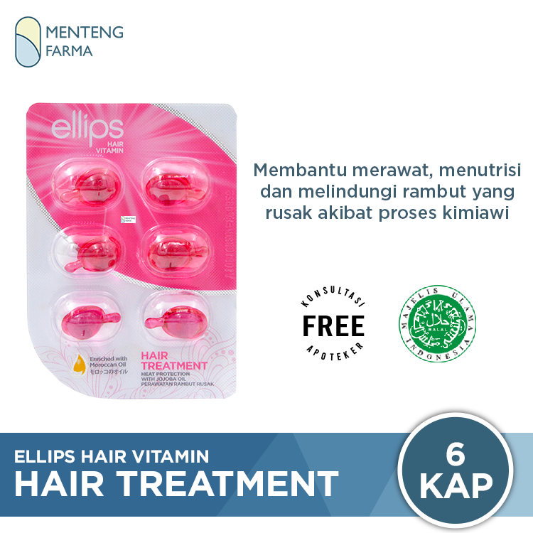 Ellips Hair Vitamin Hair Treatment 6 Kapsul - Vitamin Rambut Kering Ru ...