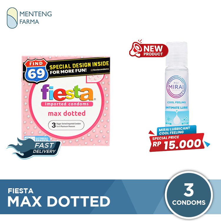 Kondom Fiesta Max Dotted - Isi 3 – Apotek