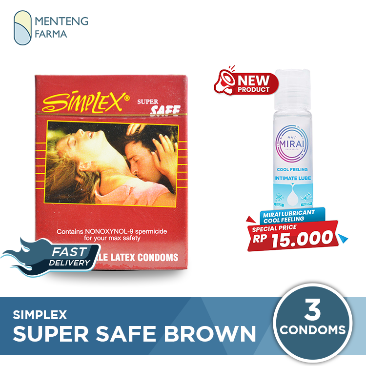 Kondom Simplex Super Safe Brown - Isi 3 – Apotek
