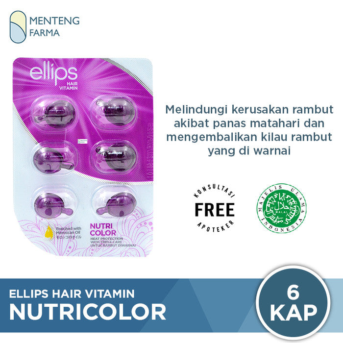 Ellips Hair Vitamin Nutricolor 6 Kapsul - Vitamin Rambut Berwarna – Apotek