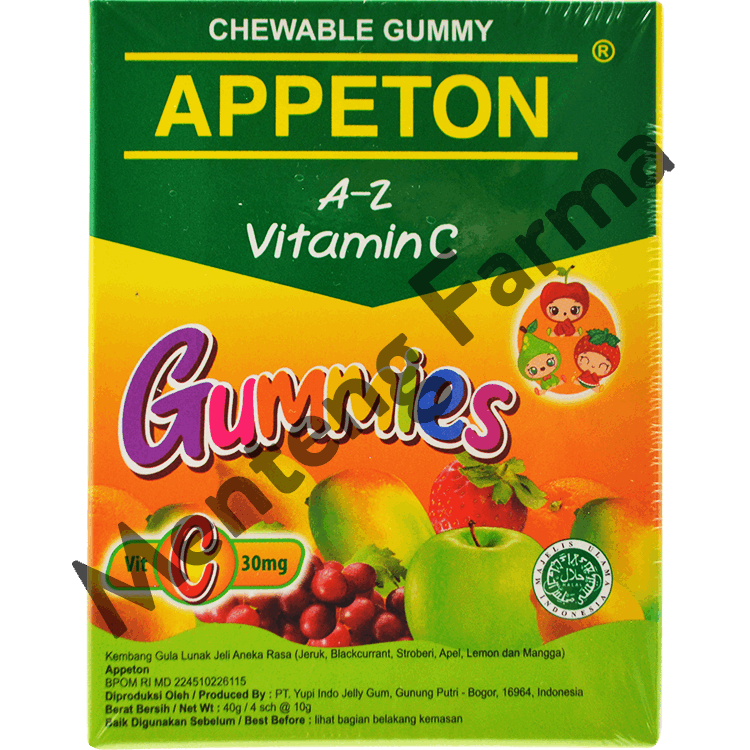 Appeton Gummies (Passtilles) 4 Sachet - Permen Gummy Vitamin C Anak ...