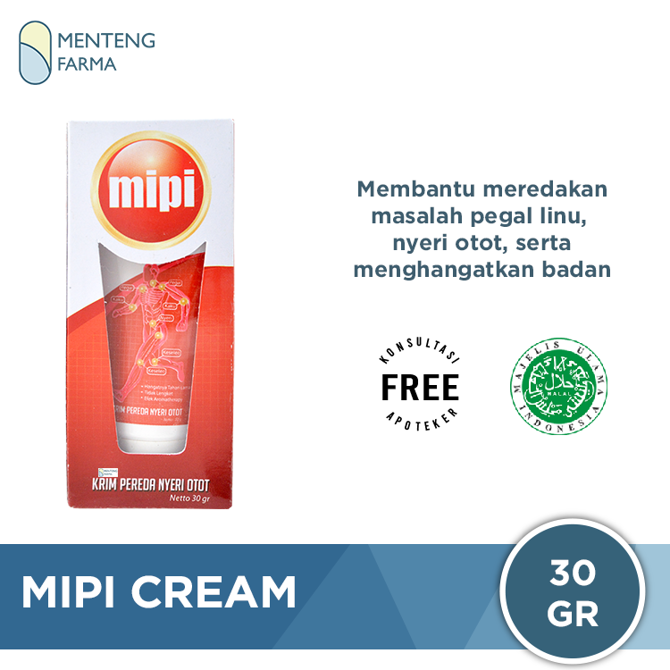 MIPI Cream 30 Gr - Krim Pijit Pereda Nyeri Otot dan Pegal-pegal – Apotek