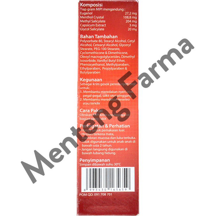 MIPI Cream 30 Gr - Krim Pijit Pereda Nyeri Otot dan Pegal-pegal – Apotek