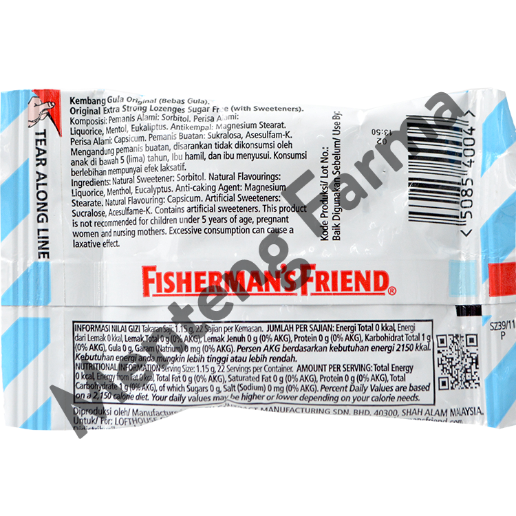 Fisherman's Friend Original Sugar Free - Permen Pelega Tenggorokan – Apotek
