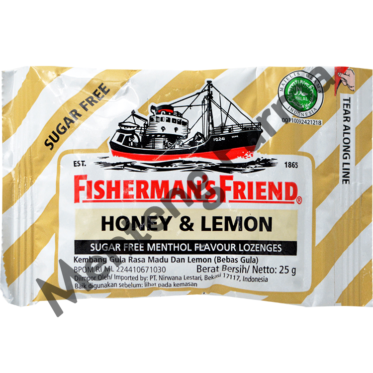 Fisherman's Friend Honey & Lemon Sugar Free - Permen Pelega Tenggoroka ...