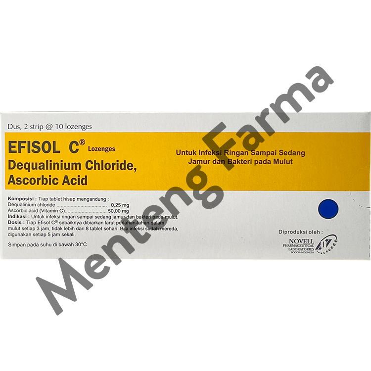 Efisol-C 10 Tablet - Obat Infeksi Jamur dan Bakteri pada Mulut – Apotek