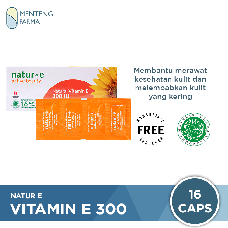 Natur E Natural Vitamin E 300 IU Isi 16 Kapsul – Apotek