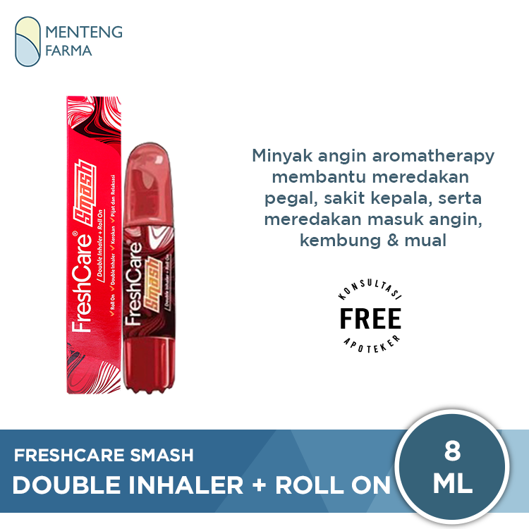 Freshcare Smash Double Inhaler + Roll On - Minyak Angin Aromatherapy ...
