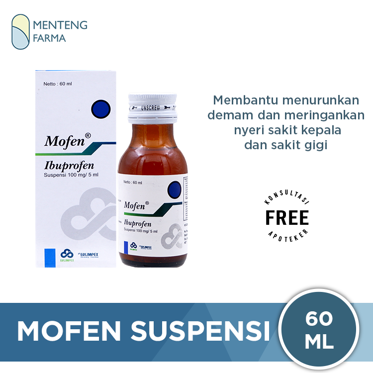 Mofen 100 mg/5 ml Suspensi 60 ml - Sirup Pereda Demam dan Nyeri – Apotek