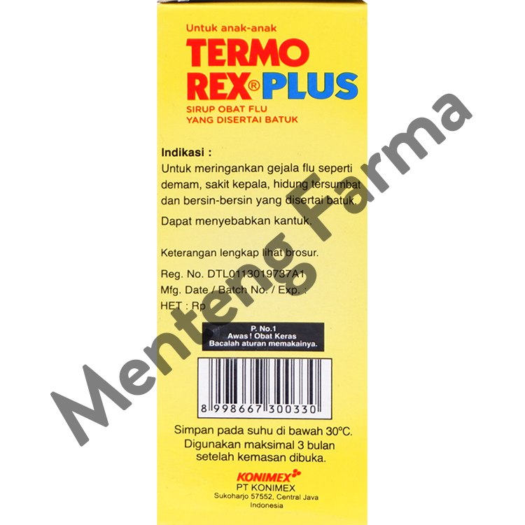 Termorex Plus Sirup 30 mL - Obat Batuk dan Pilek Anak – Apotek