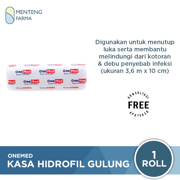 Onemed Kasa Hidrofil Gulung 3,6 m x 10 cm - Kasa Gulung Penutup Luka ...