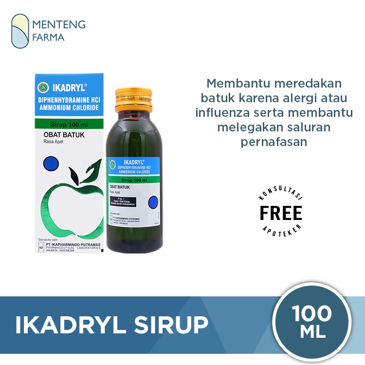 Ikadryl Sirup 100 mL - Meredakan Batuk dan Melegakan Tenggorokan – Apotek