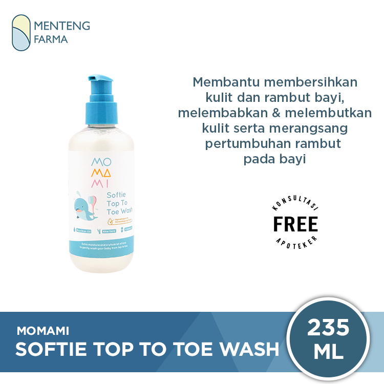 Momami Softie Top to Toe Wash 235 mL - Sabun dan Shampoo Bayi – Apotek