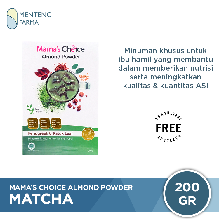Mama's Choice Almond Powder Matcha - Minuman Bubuk Pelancar ASI – Apotek