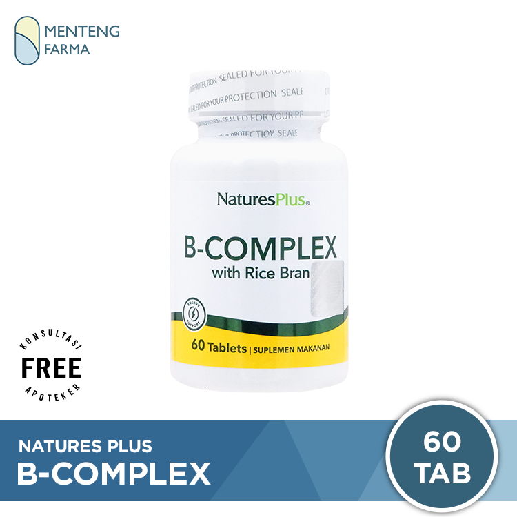 Natures Plus B Complex 60 Tablet - Vitamin Anti Stress dan Saraf – Apotek