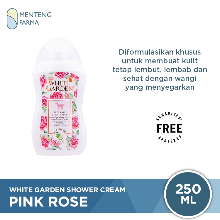 White Garden Shower Cream 250 ml Pink Rose - Melembabkan dan Menyegark ...