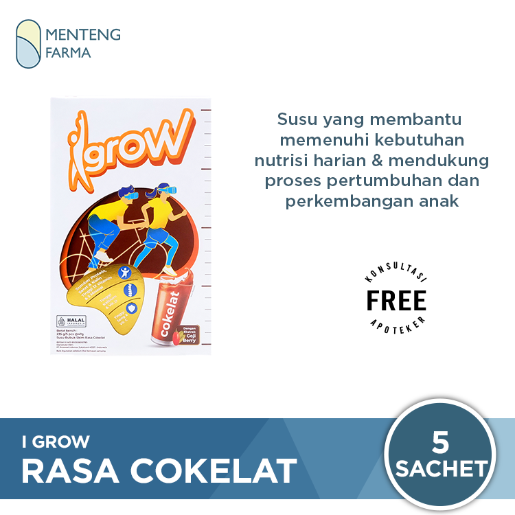 I Grow Cokelat 5 Sachet - Susu Pertumbuhan Anak – Apotek