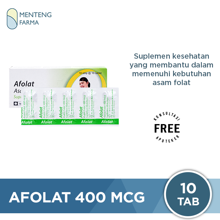 Afolat 400 mcg 10 Tablet - Memenuhi Kebutuhan Asam Folat – Apotek