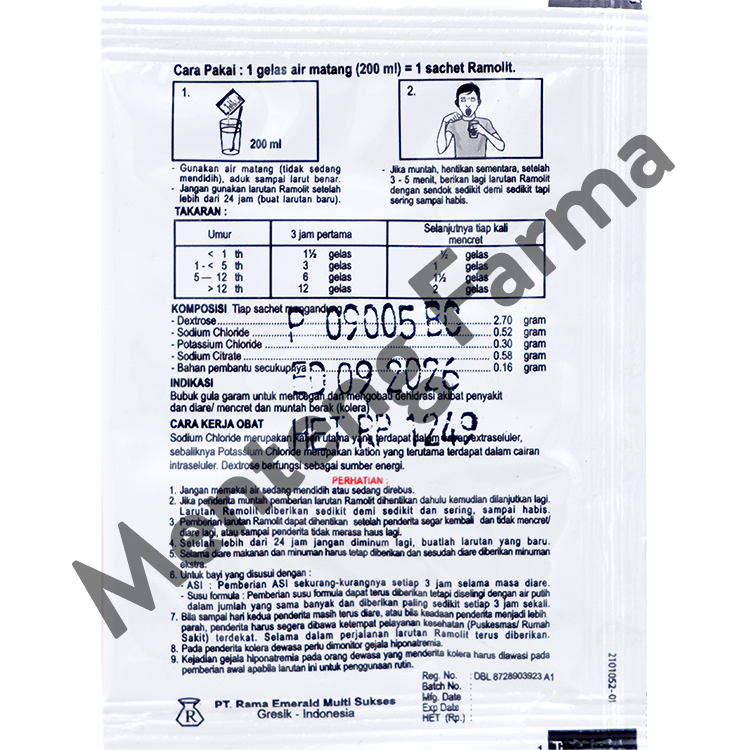 Ramolit 4.24 g Sachet - Menggantikan Cairan Tubuh – Apotek