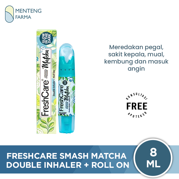 Freshcare Smash Matcha Double Inhaler + Roll On - Minyak Angin Aromath ...