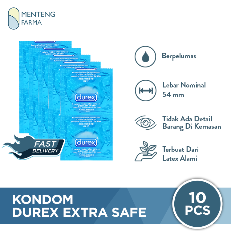 Kondom Durex Extra Safe (Isi 10 Pcs) Tanpa Dus Kemasan – Apotek