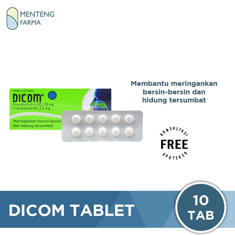Dicom 10 Tablet - Pereda Hidung Tersumbat – Apotek