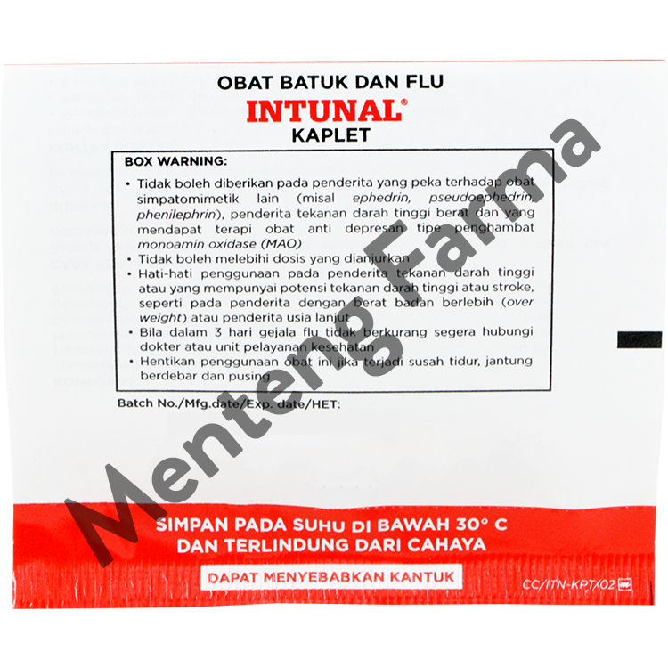 Intunal 4 Kaplet - Pereda Gejala Flu, Hidung Tersumbat, dan Bersin-ber ...