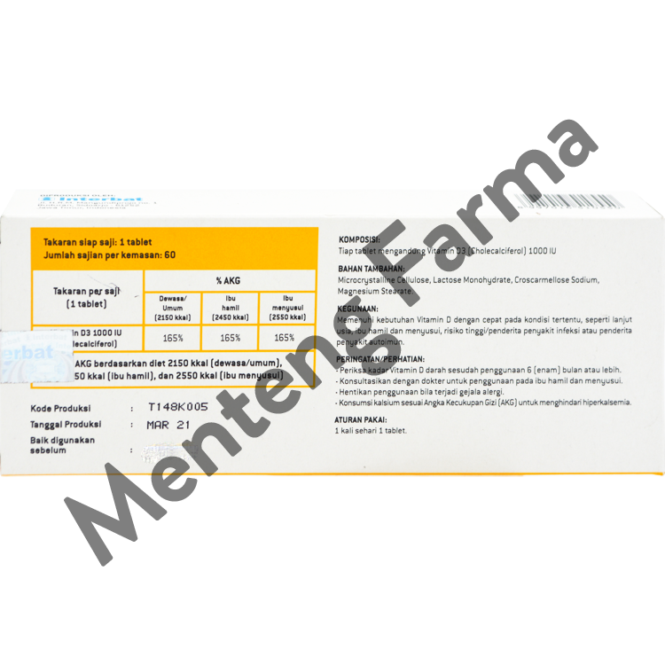 Daily D3 1000 IU Strip 10 Tablet - Suplemen Vitamin D3 – Apotek