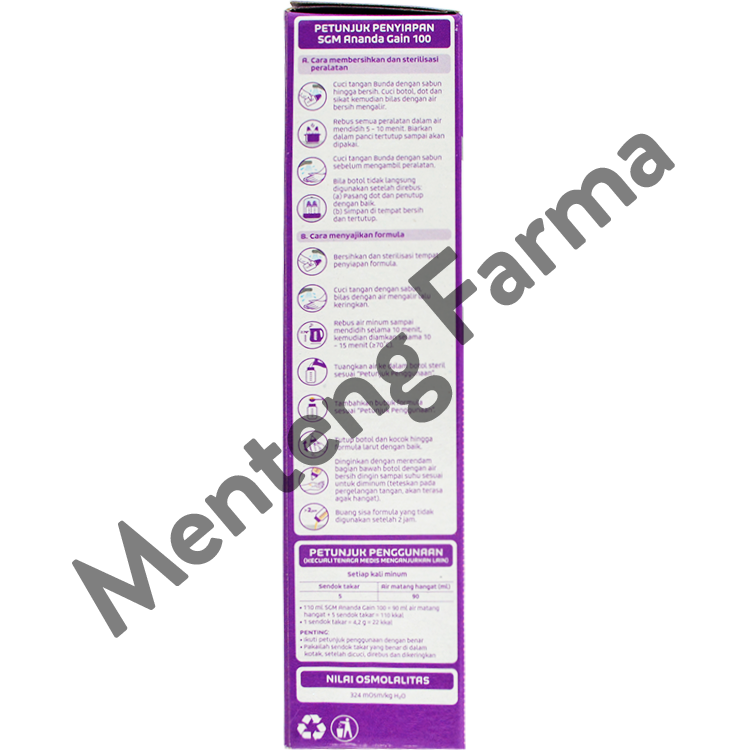 SGM Ananda Gain 100 0-12 Bulan 400 Gram – Apotek