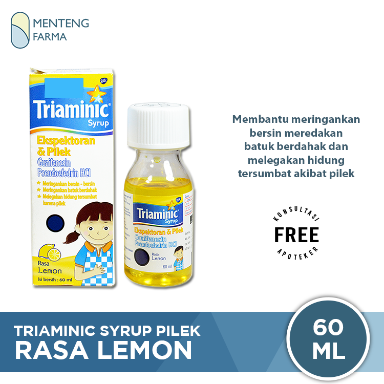 Triaminic Syrup Ekspektoran dan Pilek (Rasa Lemon) – Apotek