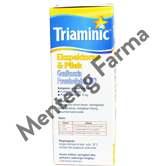 Triaminic Syrup Ekspektoran dan Pilek (Rasa Lemon) – Apotek