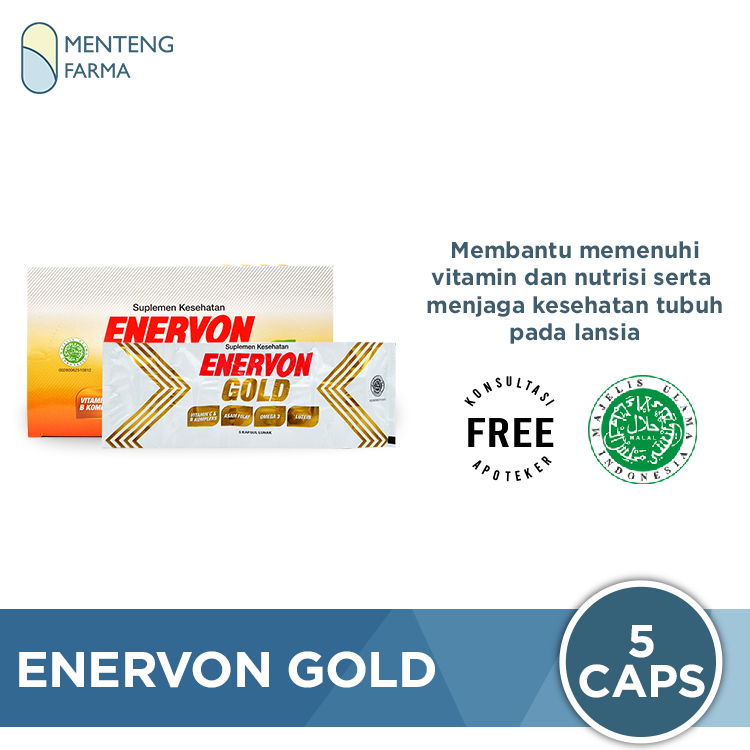 Enervon Gold 5 Kapsul - Multivitamin Khusus Lansia – Apotek