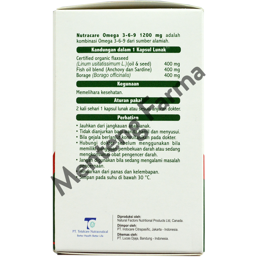 Nutracare Omega 3-6-9 1200mg - Suplemen Kesehatan Jantung – Apotek