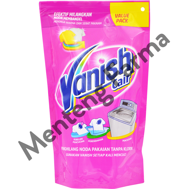 Vanish Cair Pink Pouch 425 mL - Penghilang Noda Pakaian Putih dan Bewa ...