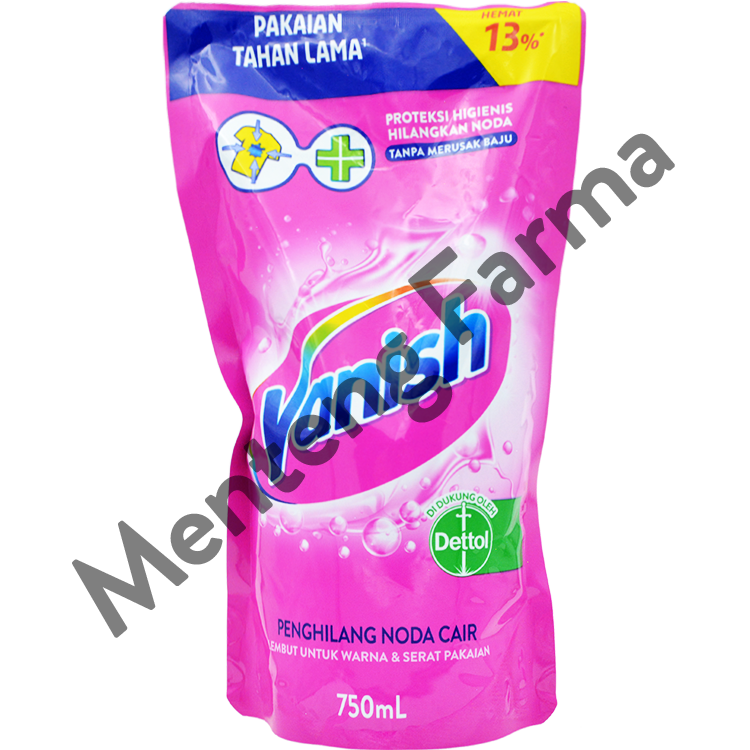 Vanish Cair Pink Pouch 750 mL - Penghilang Noda Pakaian Putih dan Bewa ...