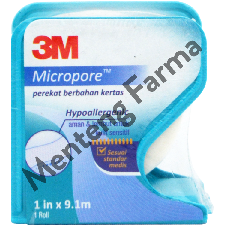 Plaster Roll 3M Nexcare Micropore 1 In x 9.1 m - Plaster Perban Luka ...