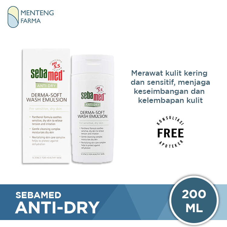 Sebamed Anti Dry Derma Soft Wash Emulsion 200 ML - Sabun Khusus Kulit ...