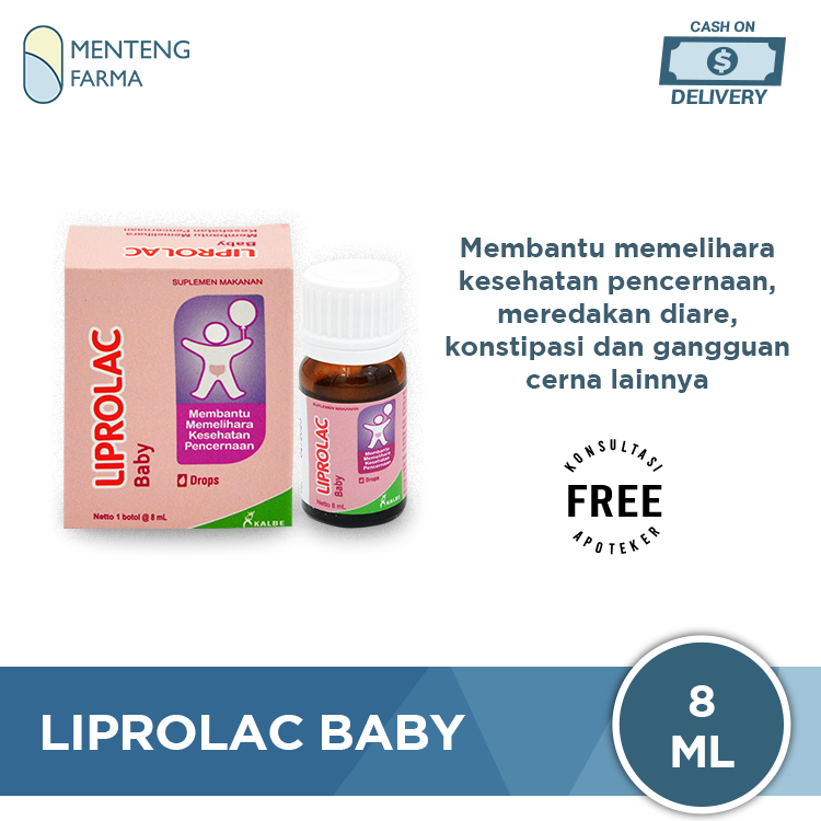 Liprolac Baby Drop 8 mL - Suplemen Probiotik dan Prebiotik Bayi – Apotek