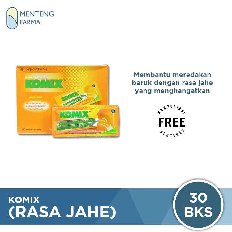 Komix (Rasa Jahe) - Dus isi 30 sachet – Apotek