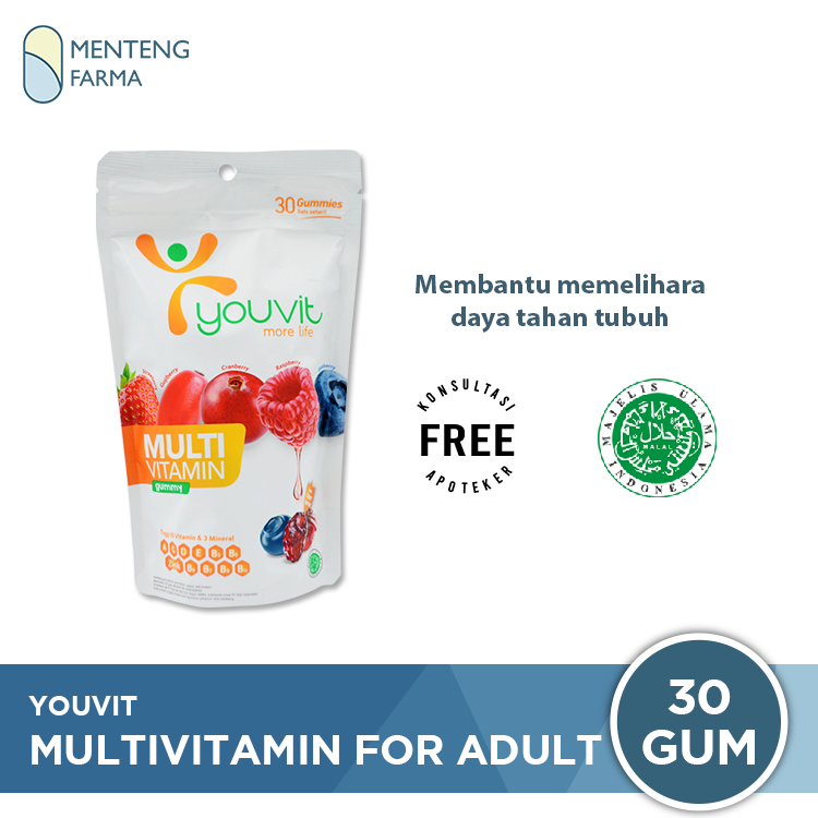 Youvit Multivitamin For Adult 30 Gummies - Multivitamin Gummy Dewasa R ...