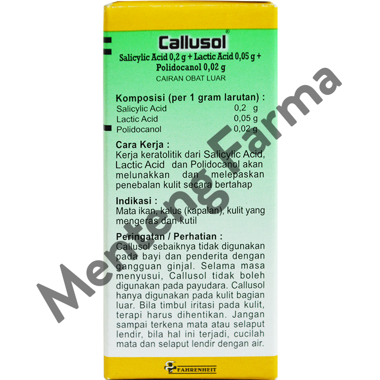 Callusol - Obat Tetes Untuk Atasi Mata Ikan, Kutil, dan Kapalan – Apotek