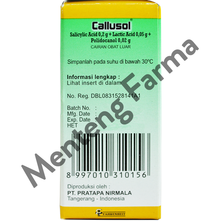 Callusol - Obat Tetes Untuk Atasi Mata Ikan, Kutil, dan Kapalan – Apotek