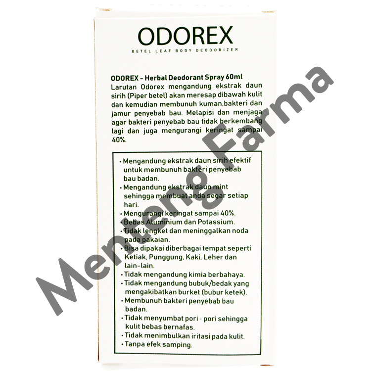 Odorex Herbal Deodorant Spray 60 mL - Mengatasi Keringat dan Bau Badan ...