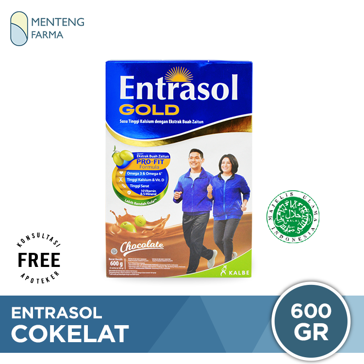 Entrasol Gold Chocolate 600 Gram - Susu Tinggi Kalsium Dewasa dan Lans ...