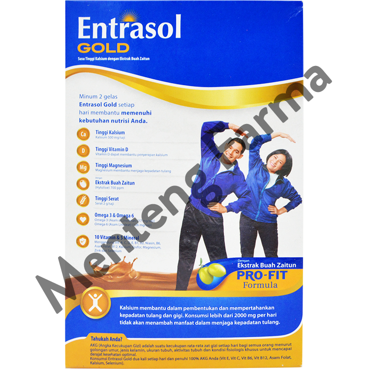 Entrasol Gold Chocolate 600 Gram - Susu Tinggi Kalsium Dewasa dan Lans ...