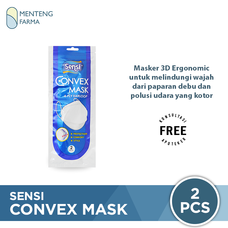 Sensi Convex Mask Earloop Isi 2 Pcs – Apotek