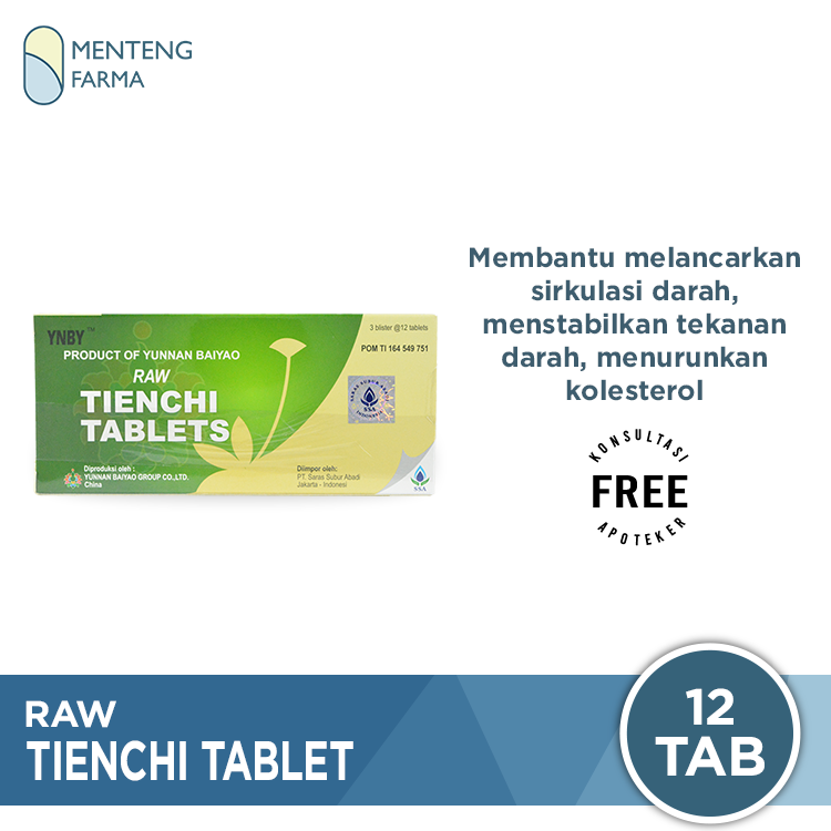 Raw Tienchi Tablets (Saras Subur Abadi) – Apotek
