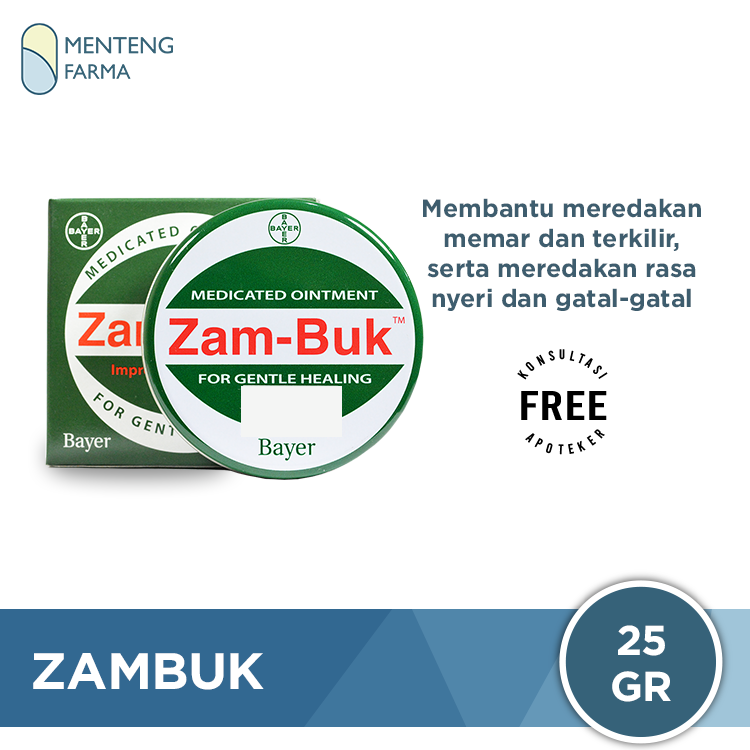 Zambuk Medicated Ointment 25 Gr - Obat Luka Memar Terkilir – Apotek