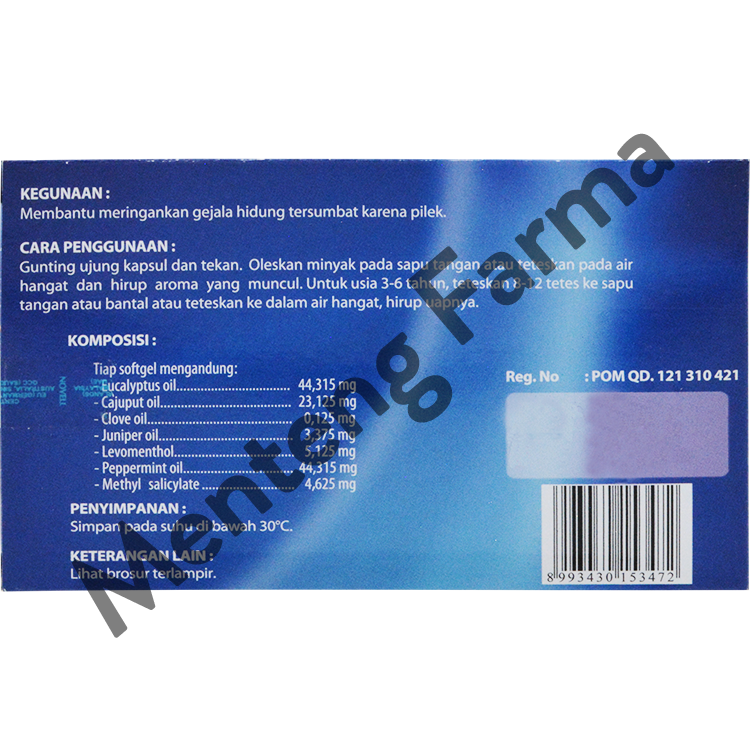 Vaporin Kapsul Dekongestan Inhalasi Isi 10 Kapsul Lunak – Apotek